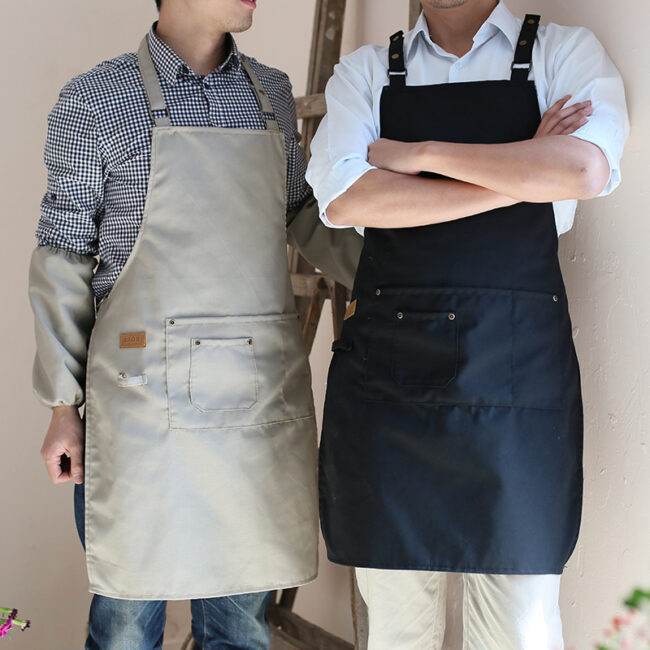 Barista apron – Cotton/Linen plain solid color apron – Splurg'd Studio