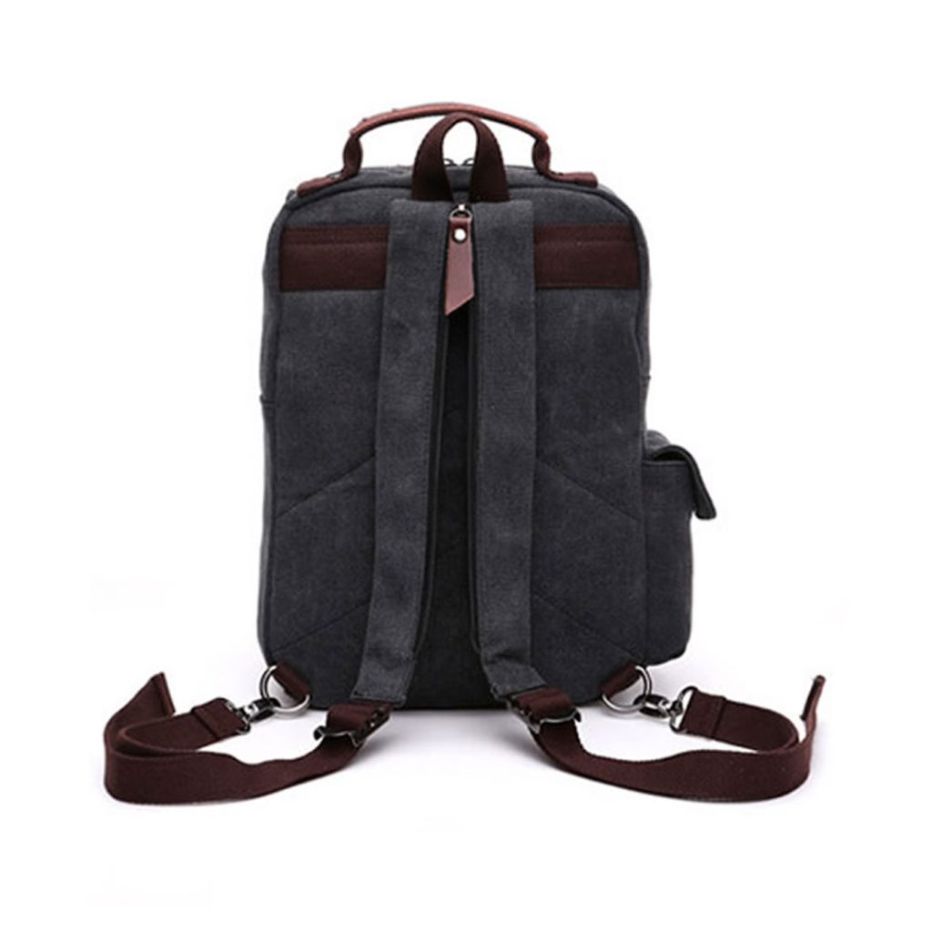 Canvas small size back pack Black – Splurg'd Studio