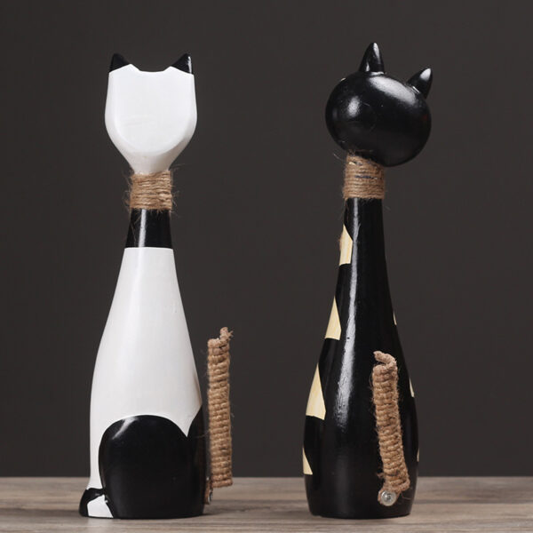 Wooden cat centerpiece 2 piece set – Splurg'd Studio